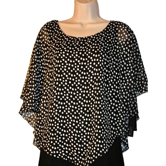 Apt. 9 | Tops | Large New With Tags Apt 9 Poncho Tank Shirt Polka Dot ...